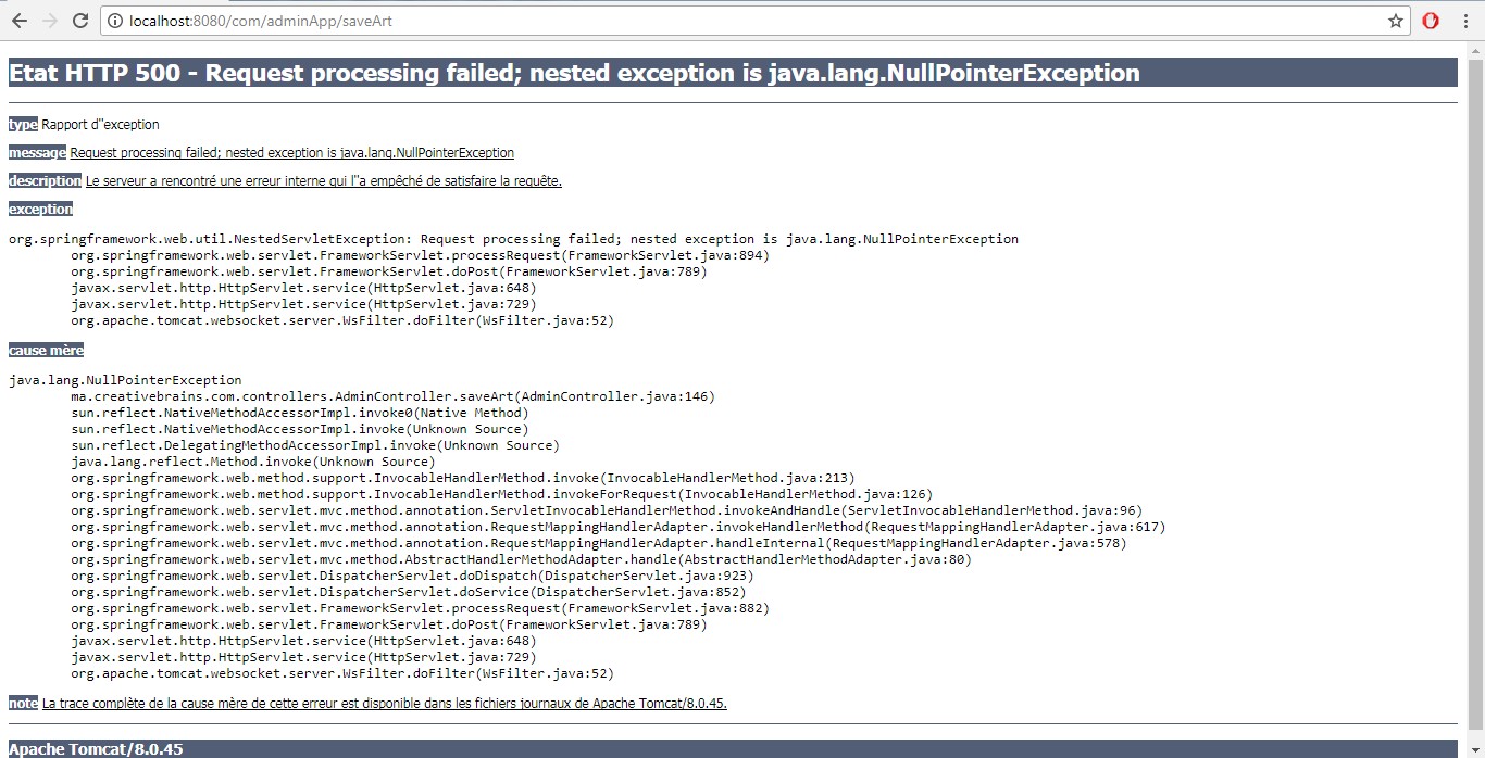 Exception Java Lang Nullpointerexception Par Jhon2012 Page 1 Openclassrooms